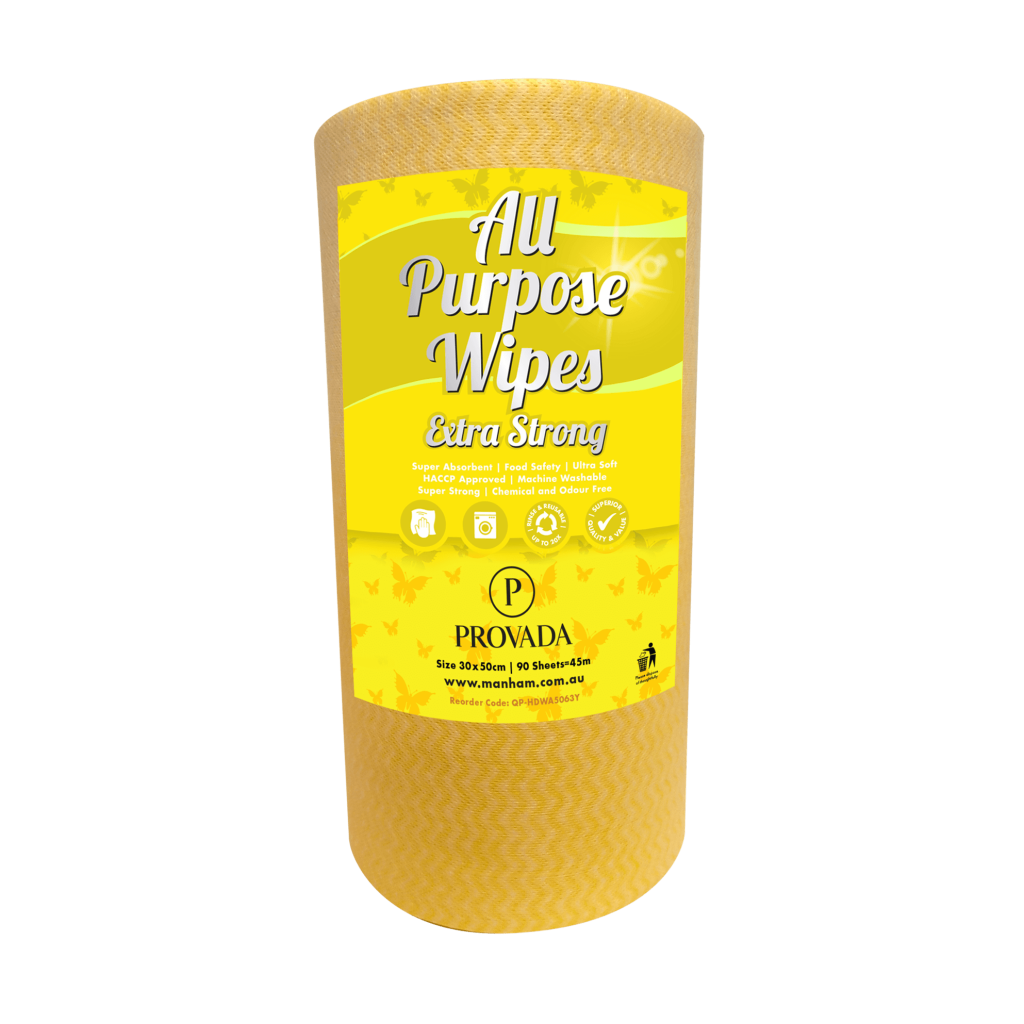 QP-APW5045Y YELLOW ROLL - All Purpose Wipes 80 Sheets - Quality Premium ...